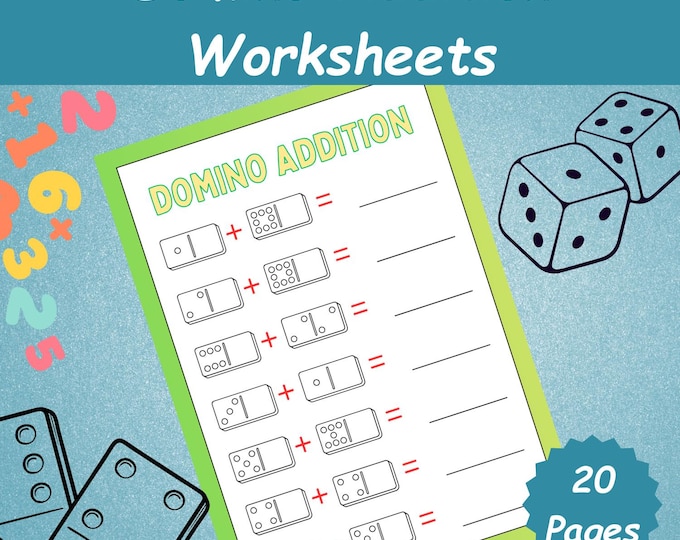 20 Printable Domino Addition Worksheets | 1st Grade & Kindergarten Math ...