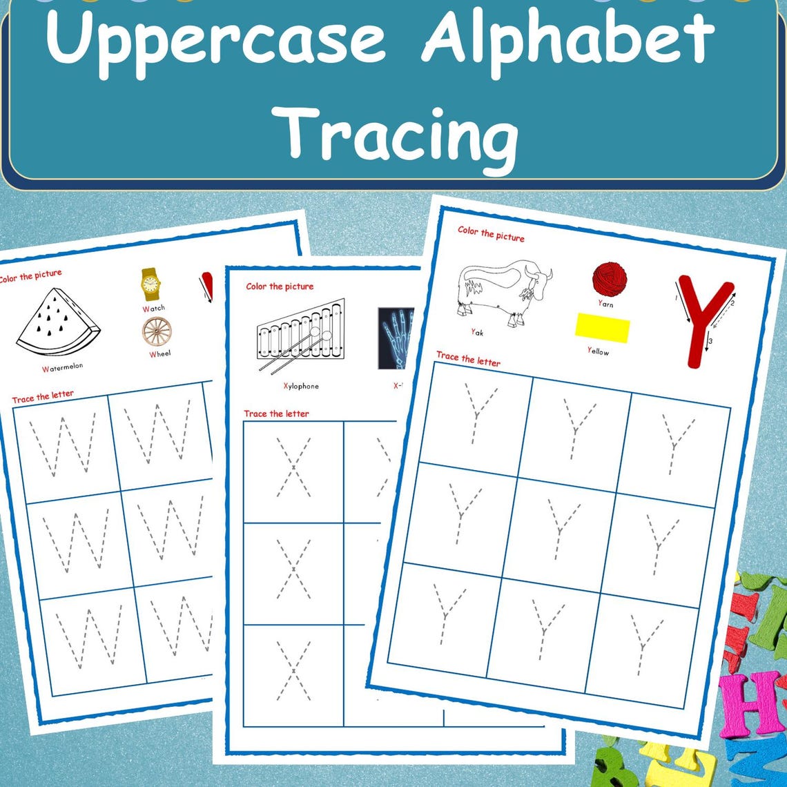 Alphabet Tracing Worksheets: Preschool Handwriting Practice, Printable ...