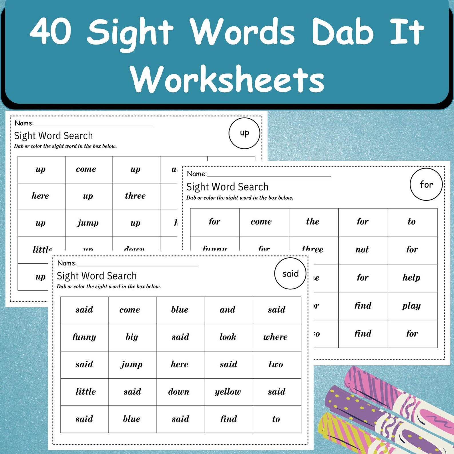 Printable Sight Words Worksheet | Fry Sight Words Kindergarten-1st ...