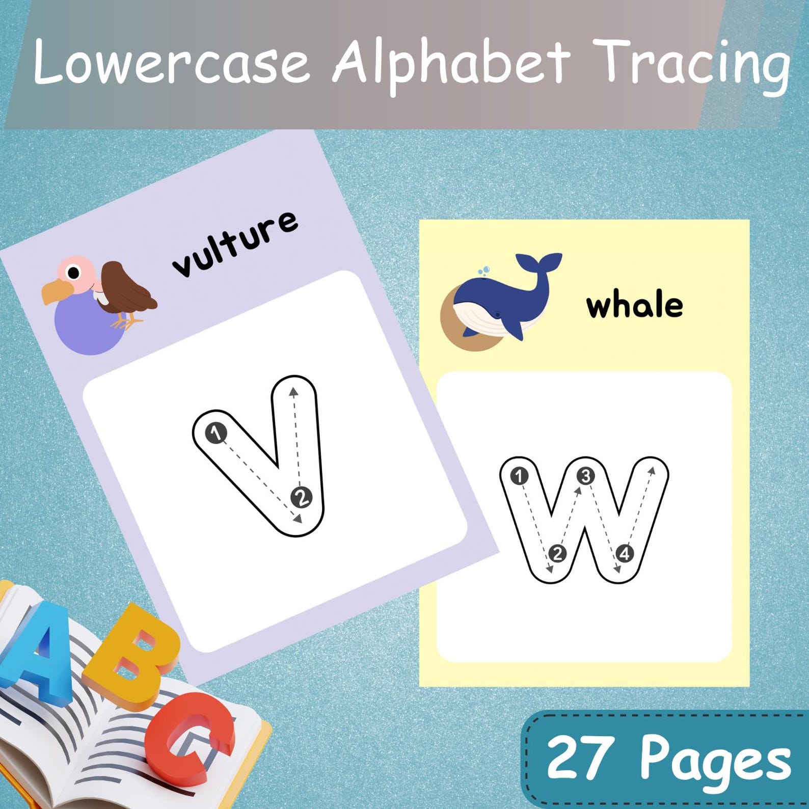 Animals Alphabet Tracing Worksheet | Letter Tracing Activity for Kids ...