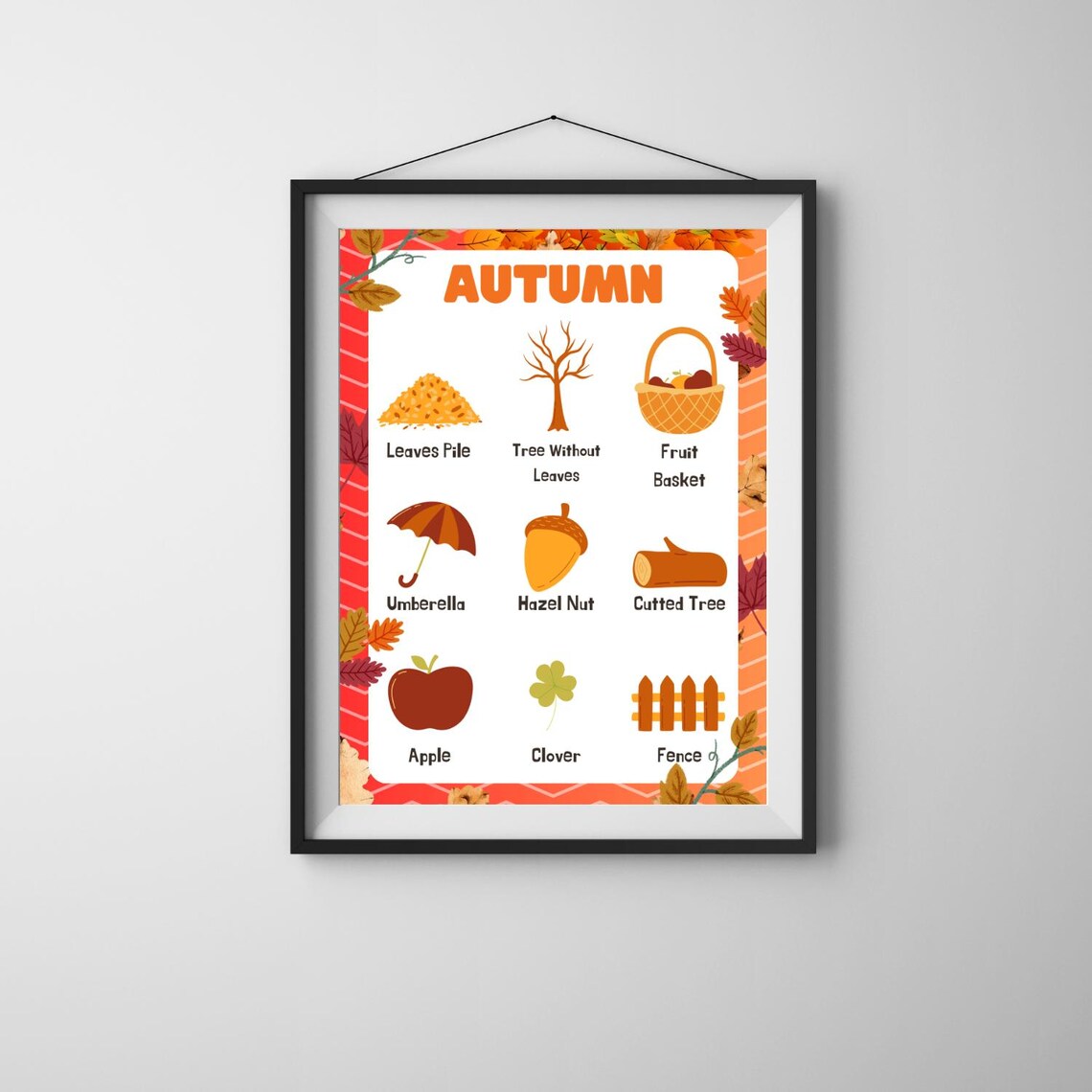 Autumn Poster Printable | Autumn Season Print | Educational Wall Art ...