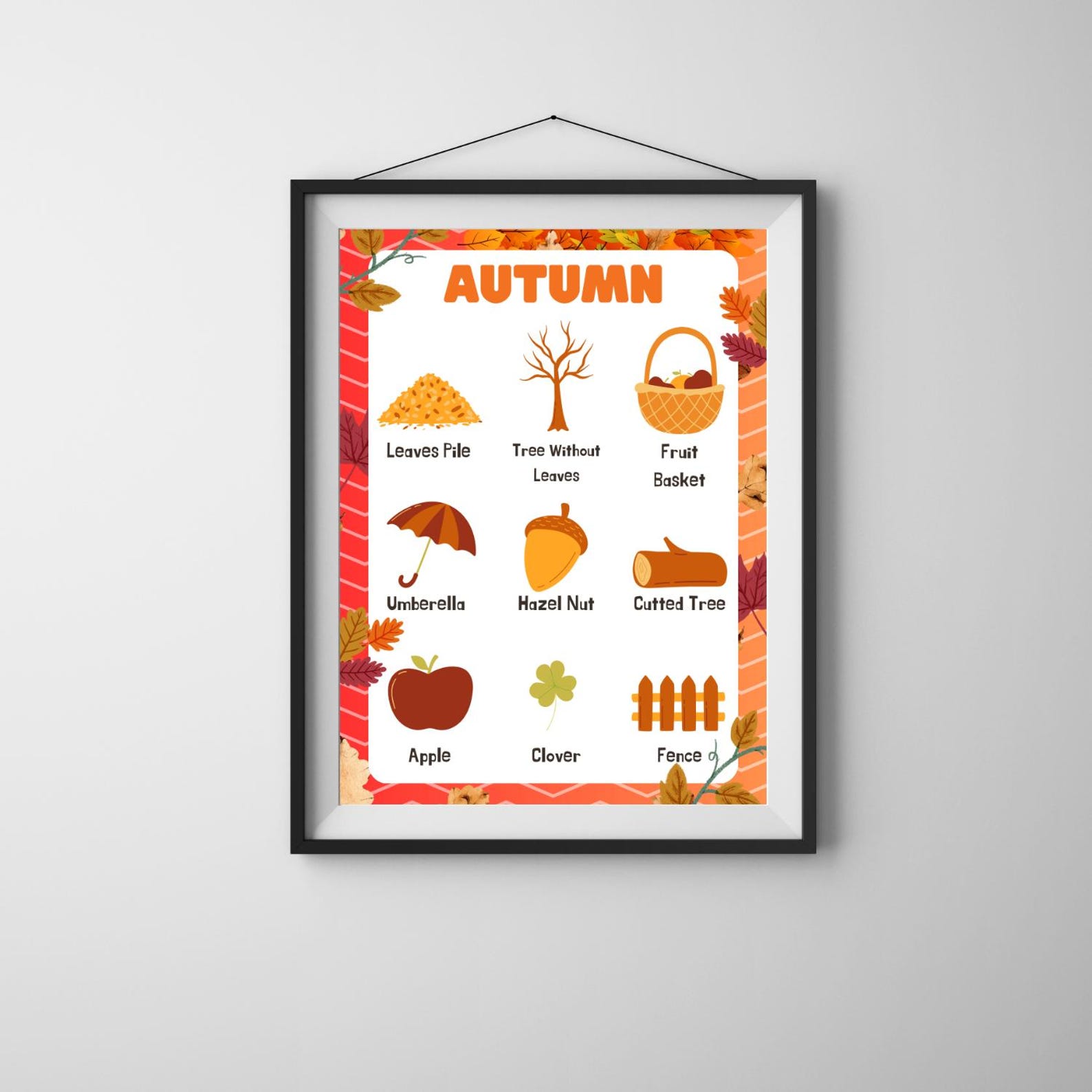 Autumn Poster Printable | Autumn Season Print | Educational Wall Art ...