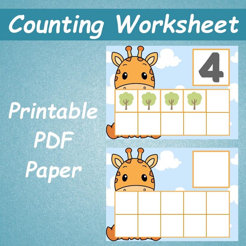 Counting & Number Matching Worksheets | Preschool Math Activity ...
