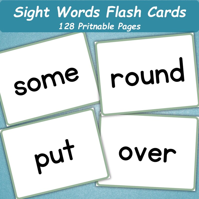 128 Sight Word Flashcards | Fry Sight Words Flashcards | Kindergarten ...