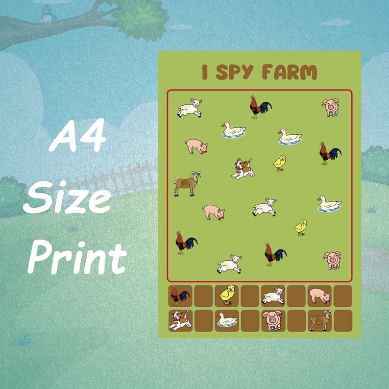 Farm I Spy Game for Toddler | Printable I Spy Farm Activity | Quiet ...