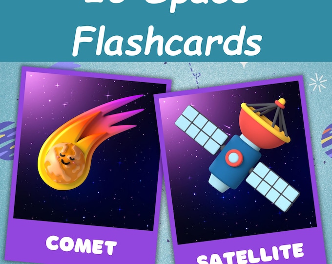 Outer Space Flashcards Montessori Material Homeschool Preschool ...