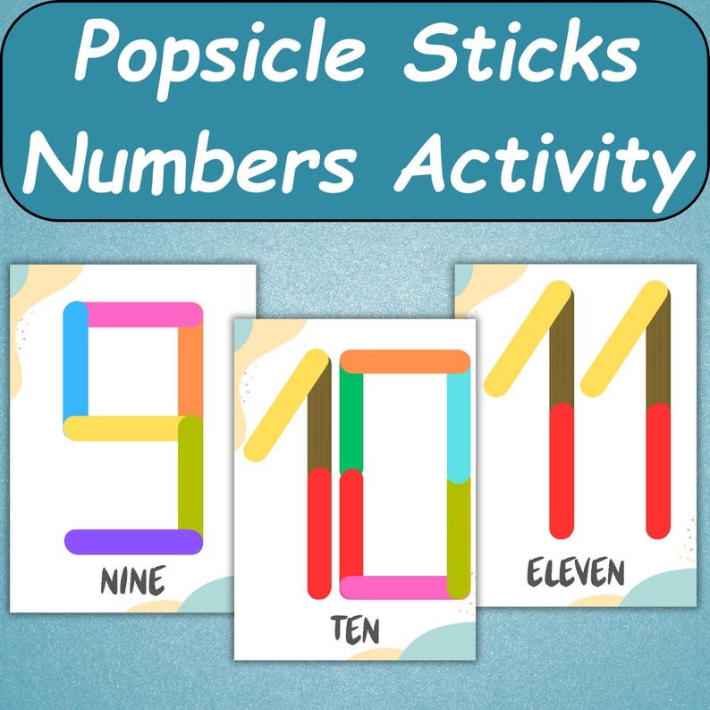 Popsicle Sticks Numbers Activity | Kids Learning Numbers | Preschool ...