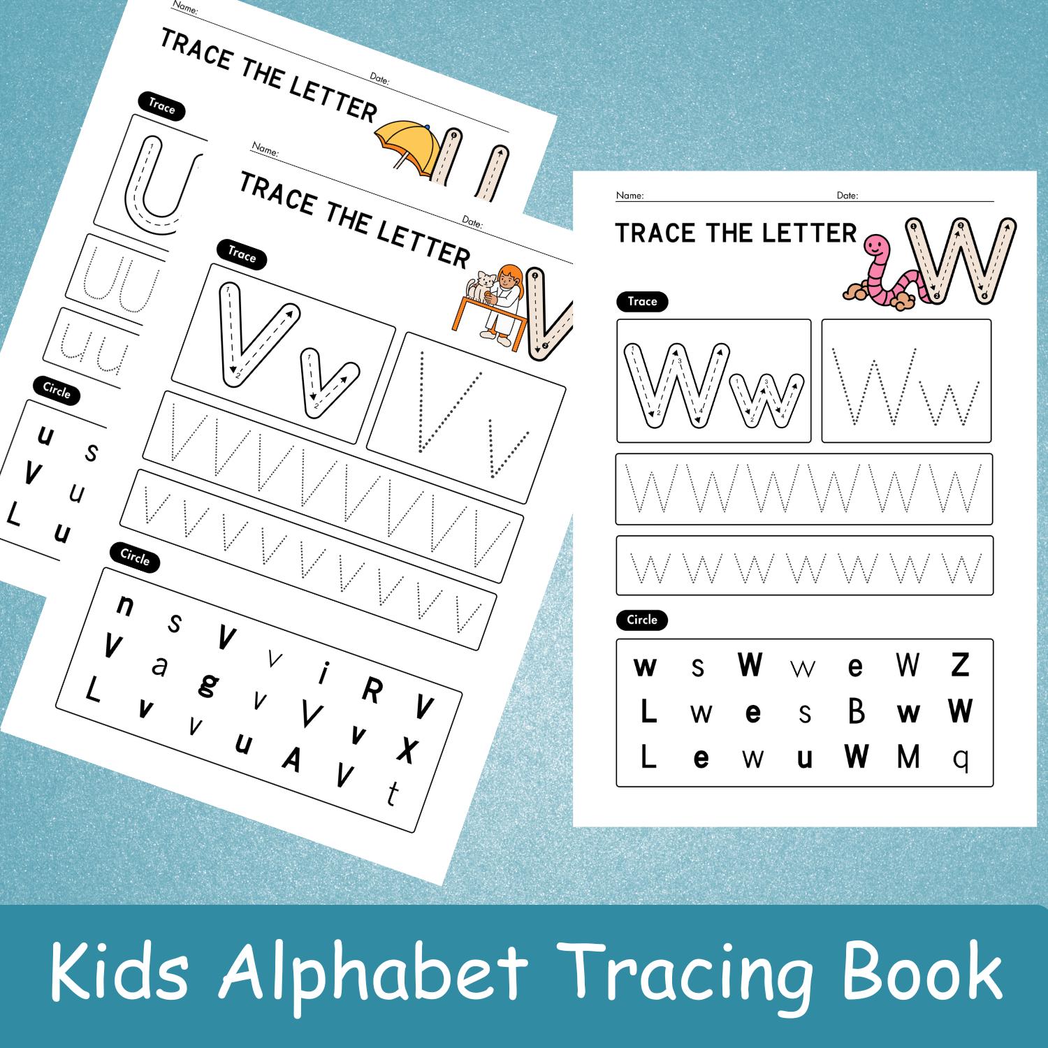 Alphabet Tracing Worksheets - Preschool ABC Tracing Alphabet Book ...
