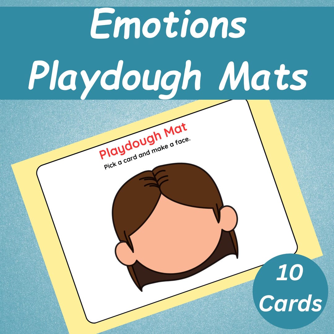 11 Emotions Playdough Mats | Playdough Activity | Toddler Busy Book ...