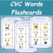 31 CVC Words Flash Cards | Montessori Phonics Cards | Preschool ...