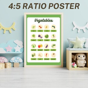 Vegetables Posters | Learn Vegetables | Vegetable Chart for Kids ...