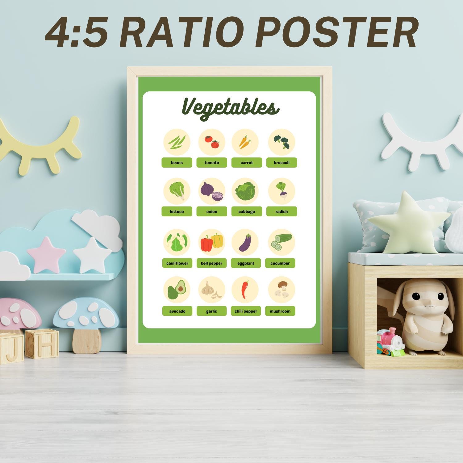 Vegetables Posters | Learn Vegetables | Vegetable Chart for Kids ...