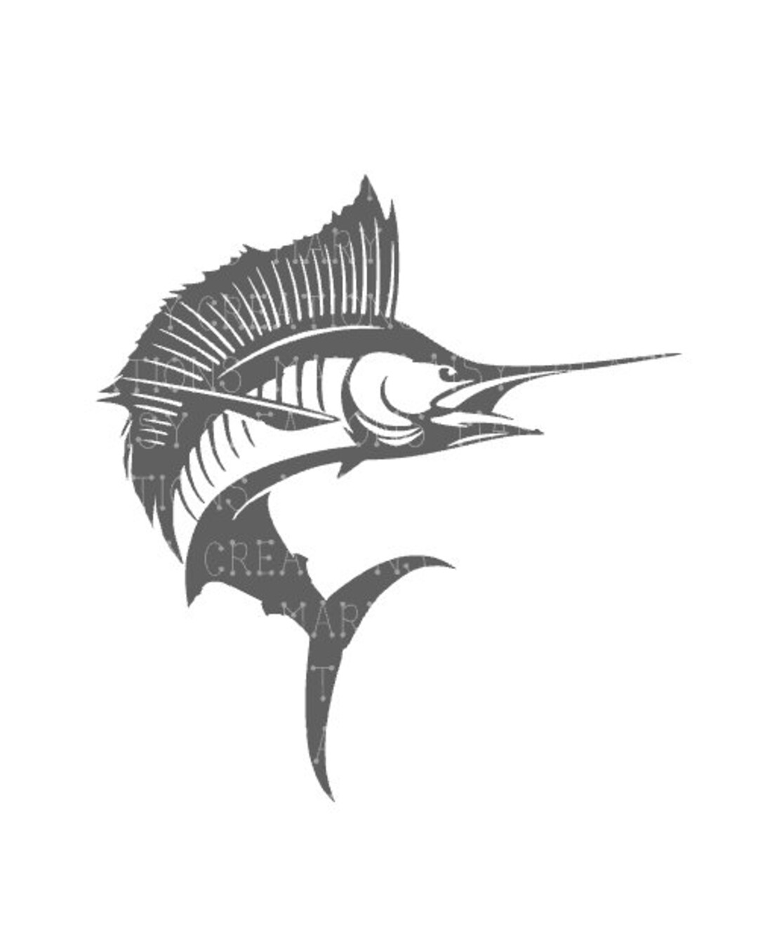 Sailfish Vinyl Decal Sticker - Etsy