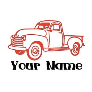 Personalized Old Truck Vinyl Decal Sticker - Etsy