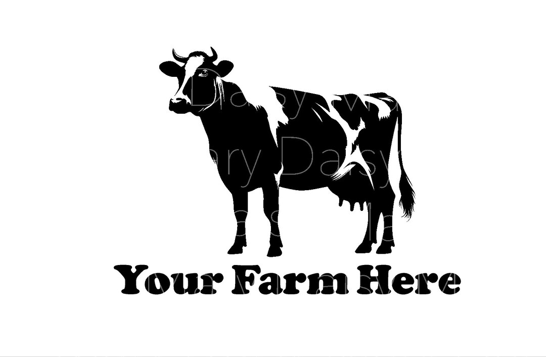 Personalized Cow Vinyl Decal - Etsy