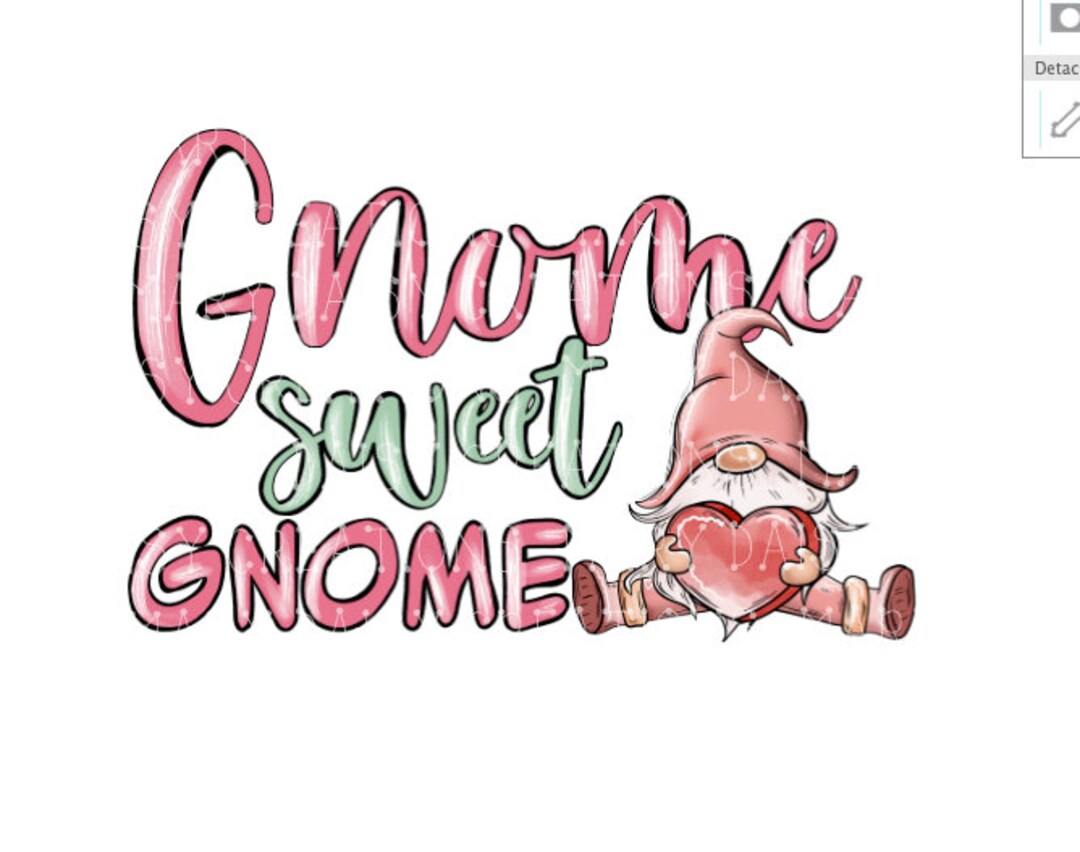 Gnome Sweet Gnome Valentine Sublimation Print Transfer Ready to Press ...