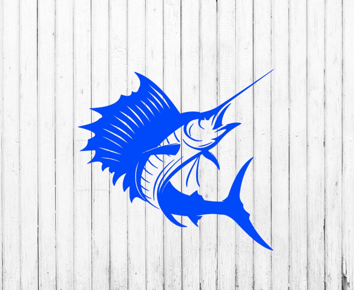 Sailfish Vinyl Decal Sticker | Etsy