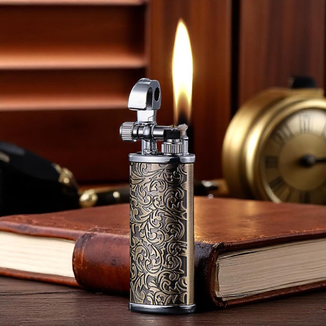 Retro Metal Lighter: Classic Flint Ignition, Vintage Style - Etsy