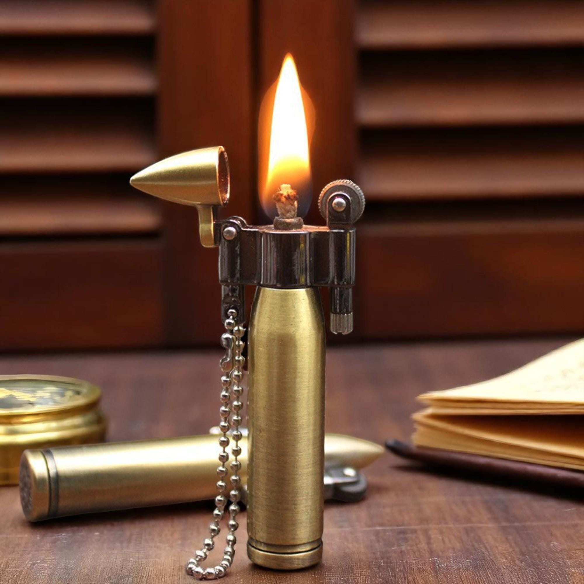 50 Cal Bullet Lighter Metro 2033 Steampunk Brass T Ts For Husband