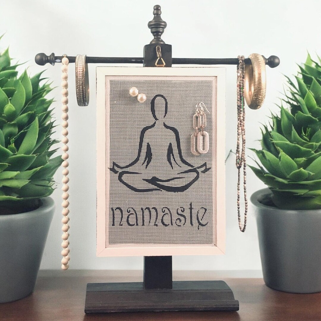 Namaste Design Earring Holder: Yoga Inspired Jewelry Organizer - Etsy