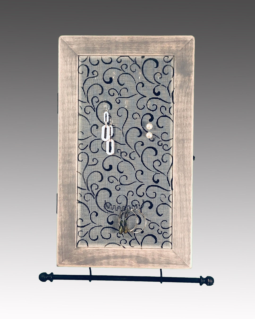 Hanging Jewelry Box | Shabby Chic Jewelry Cabinet | Wall Mounted ...