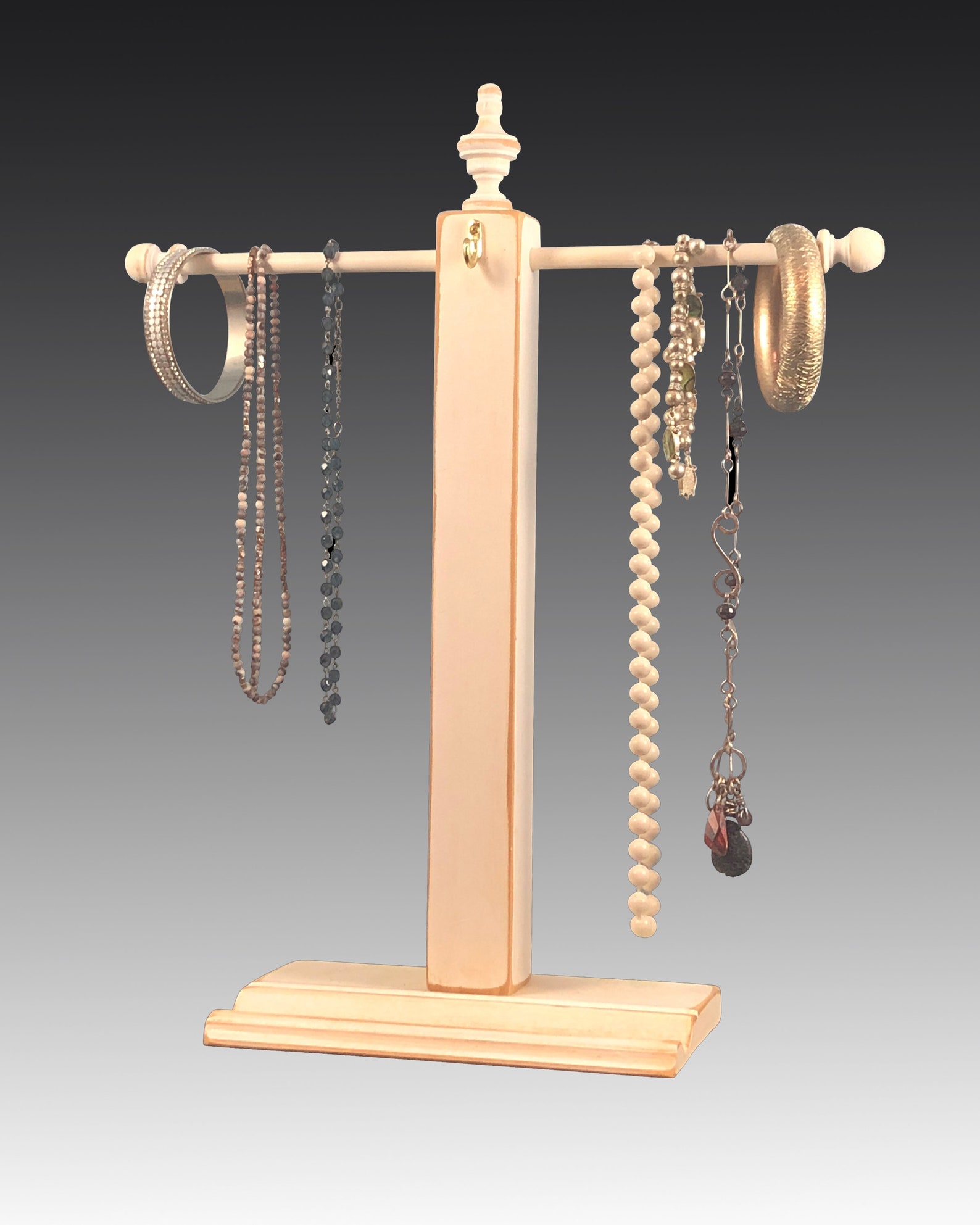 Wood Necklace Stand | Necklace Holder | Hang an Earring Holder ...