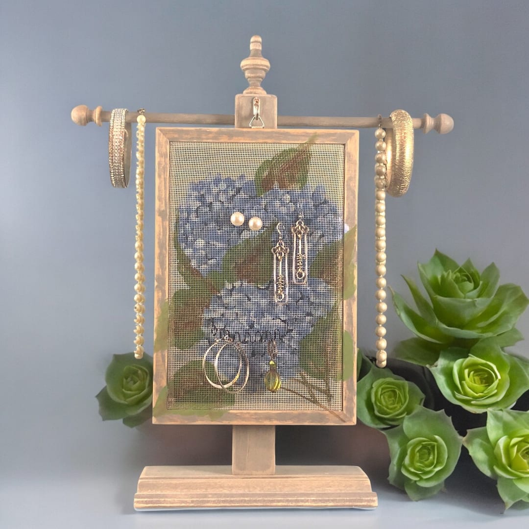 Pierced Earring Holder | Shabby Chic Jewelry Organizer & Table Top ...