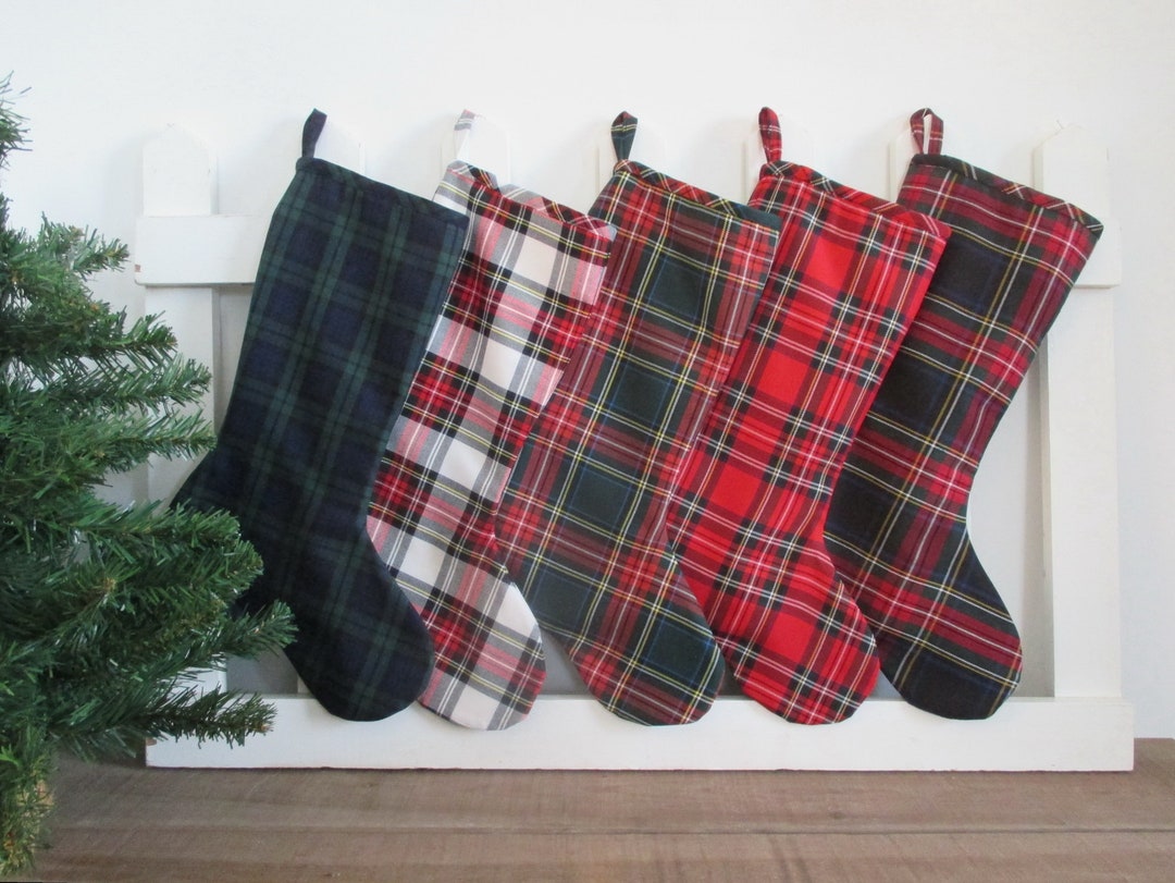 Tartan Christmas Stocking Stewart or Blackwatch - Etsy