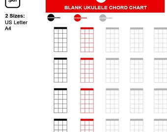 Ukulele Chord Chart Reference Guide - A4 Size, Laminated, With Major ...