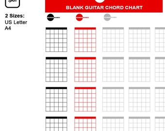 Guitar Chord Chart - A4 + Letter Size - Printable - Etsy UK