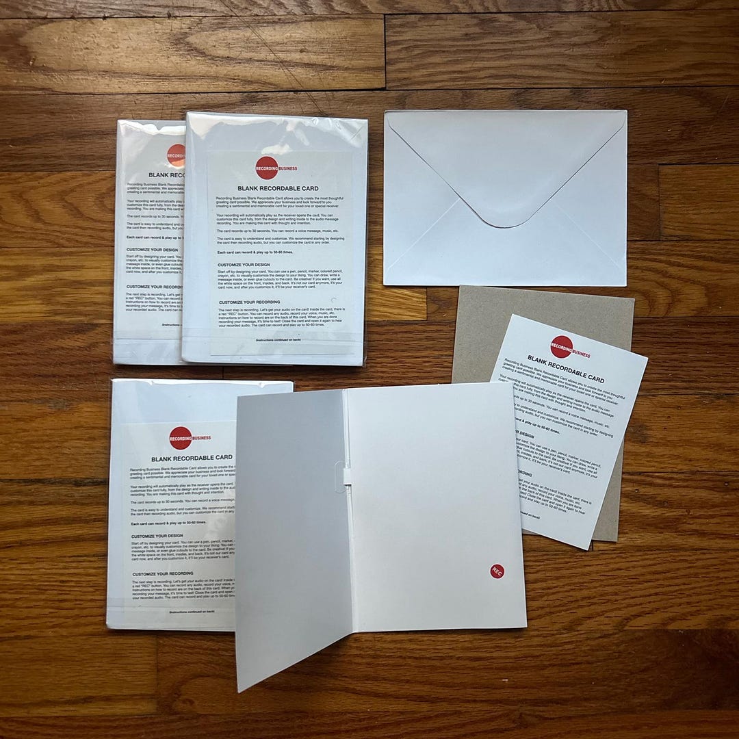 Blank Recordable Greeting Card - 4-pack (record Any 30-second Audio ...