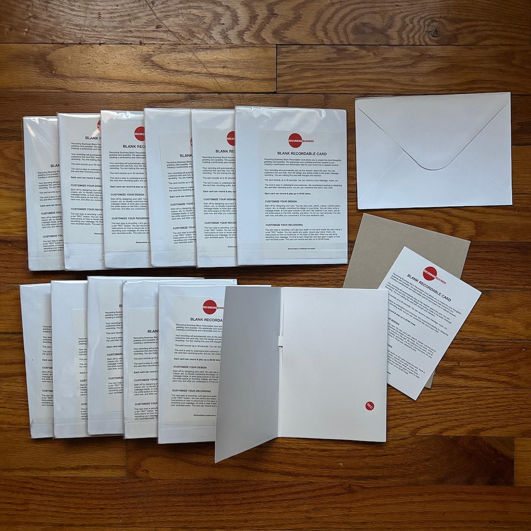 Blank DIY Recordable Greeting Cards - 12-pack (record Voice Message ...