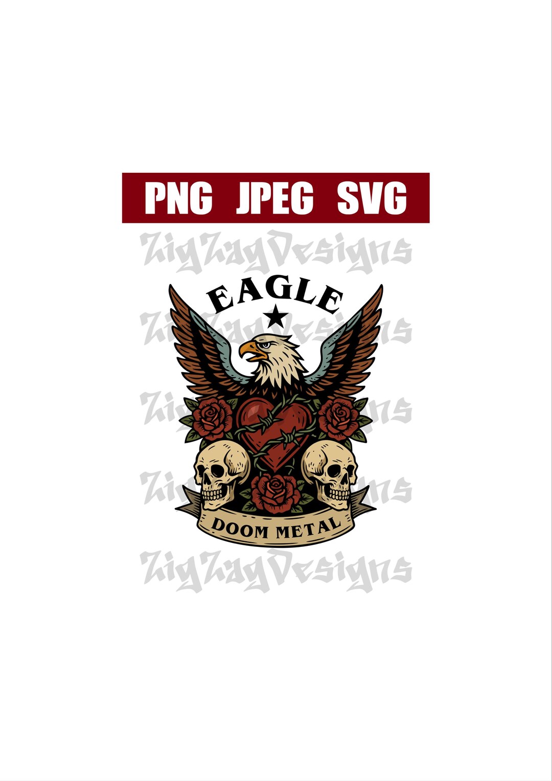 Eagle Doom Metal, SVG, PNG, JPEG. Instant Digital Download - Etsy