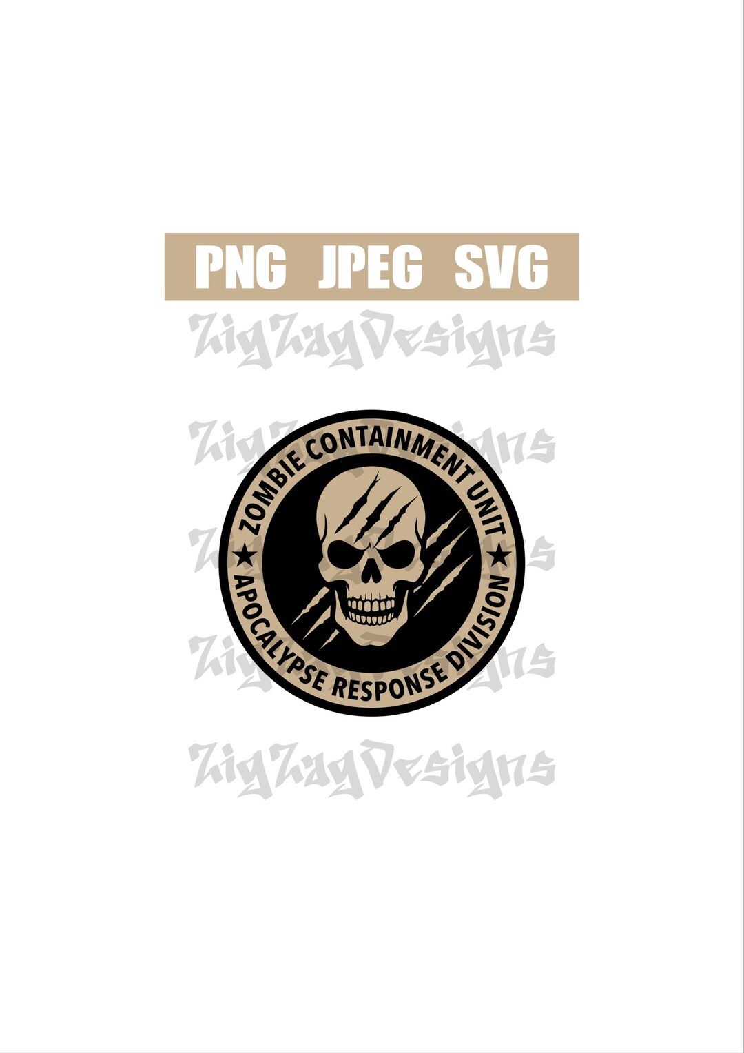 Zombie Containment Unit, SVG, PNG, JPEG. Instant Digital Download. - Etsy