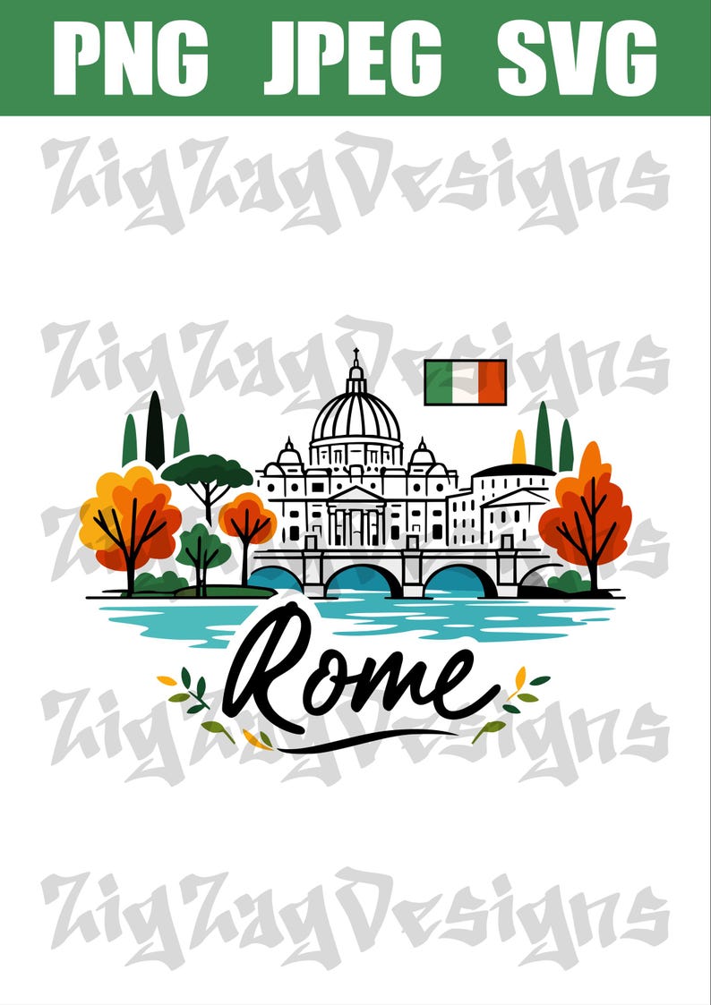 St Peter's Basilica, Rome, SVG, PNG, JPEG. Instant Digital Download ...