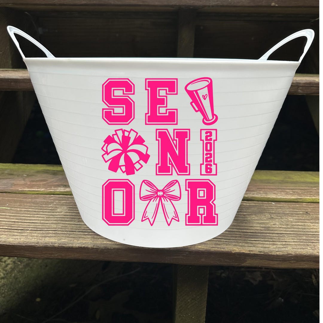 Personalized Cheer Gift Basket, Cheer Gift Basket, Custom Cheer Buckets ...