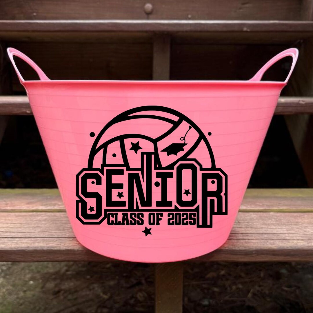 Personalized Volleyball Basket, Volleyball Senior, Custom Buckets ...