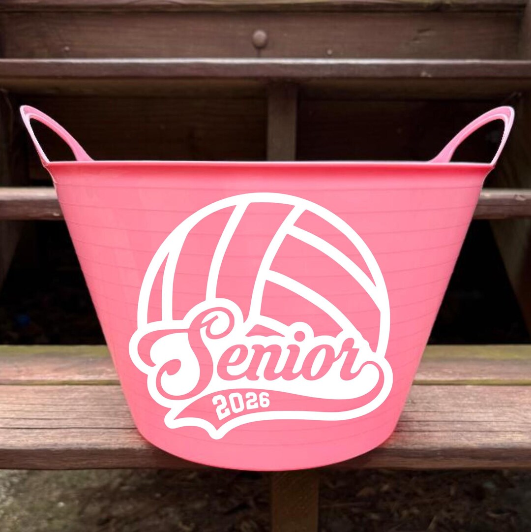 Personalized Volleyball Basket, Volleyball Senior, Custom Buckets ...
