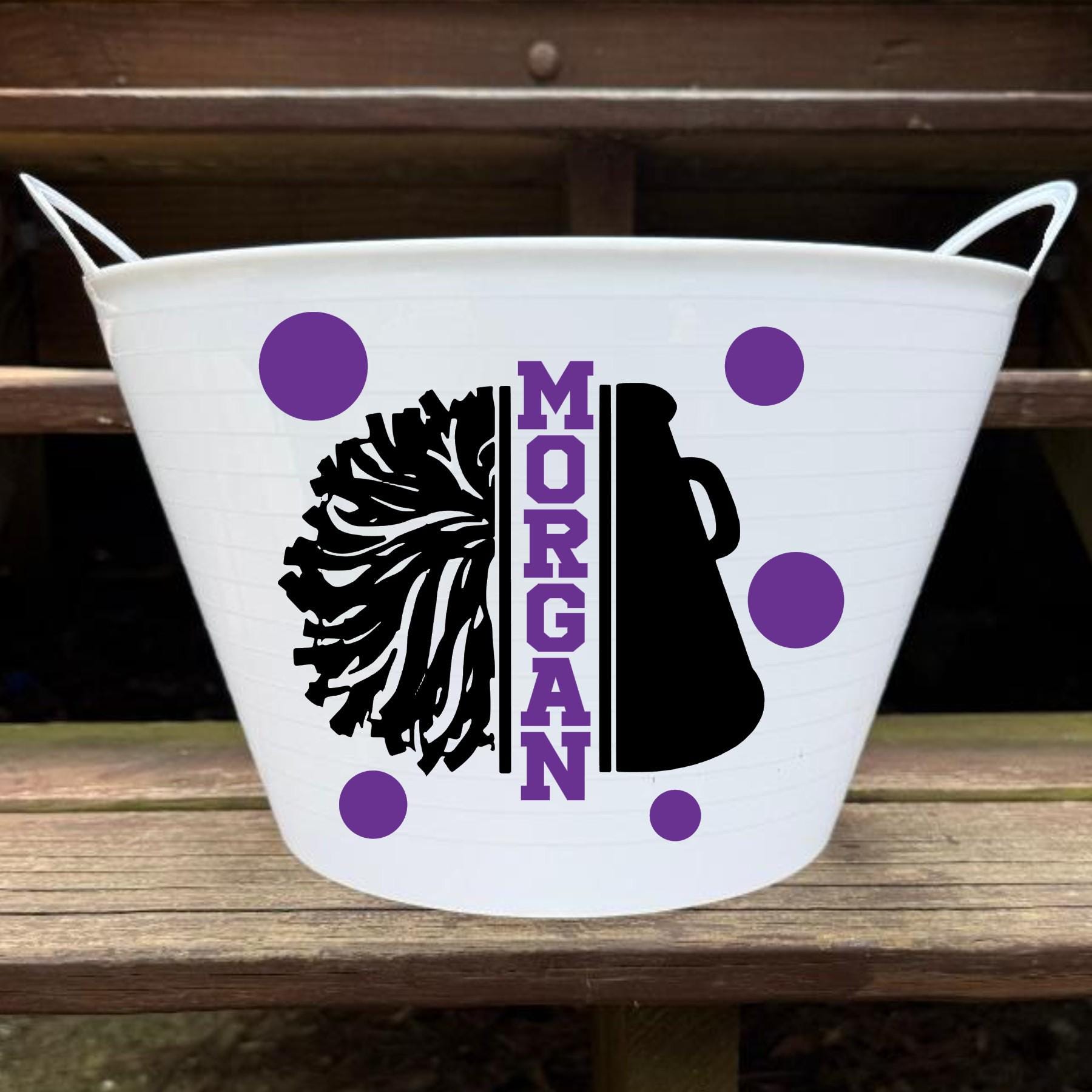 Personalized Cheer Gift Basket, Cheer Gift Basket, Custom Cheer Buckets ...