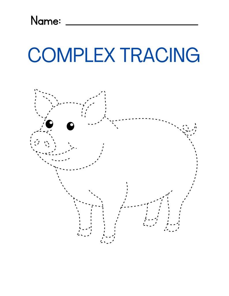Animal Tracing Worksheets: Preschool Handwriting Practice (digital ...