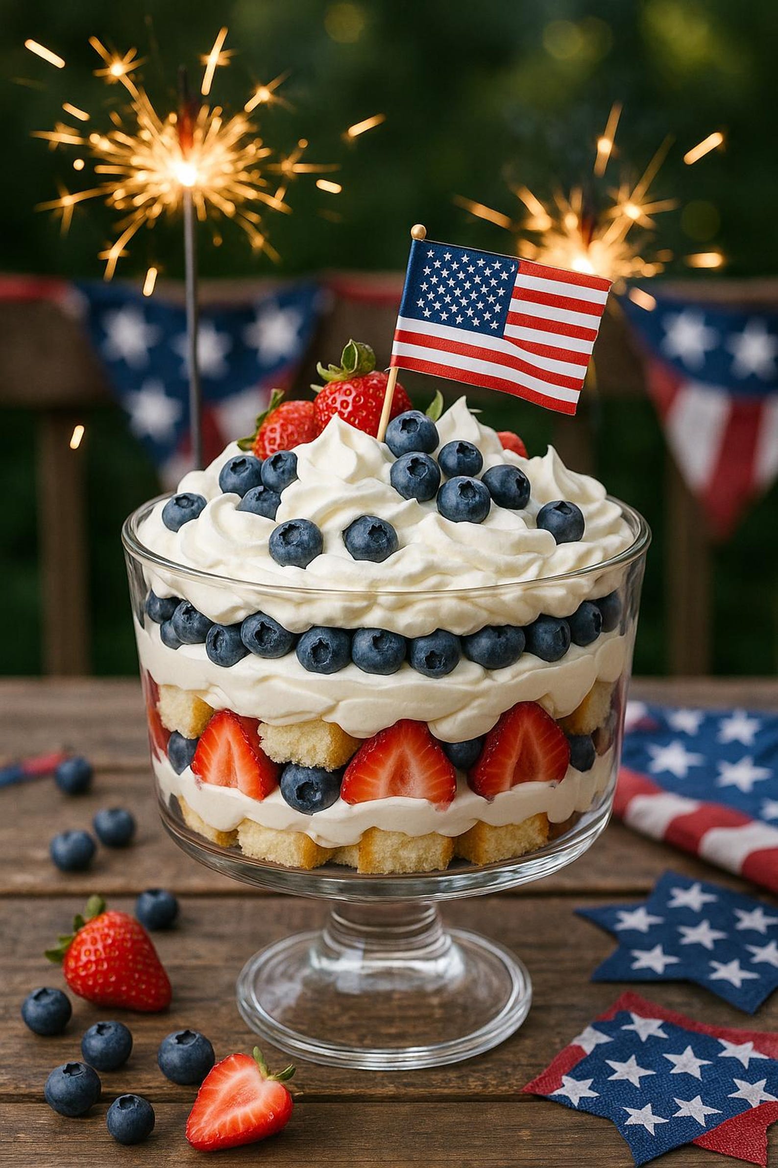 Red White and Blue Trifle Recipe PDF – Easy No-bake Fourth of July Dessert – Patriotic Berry ...