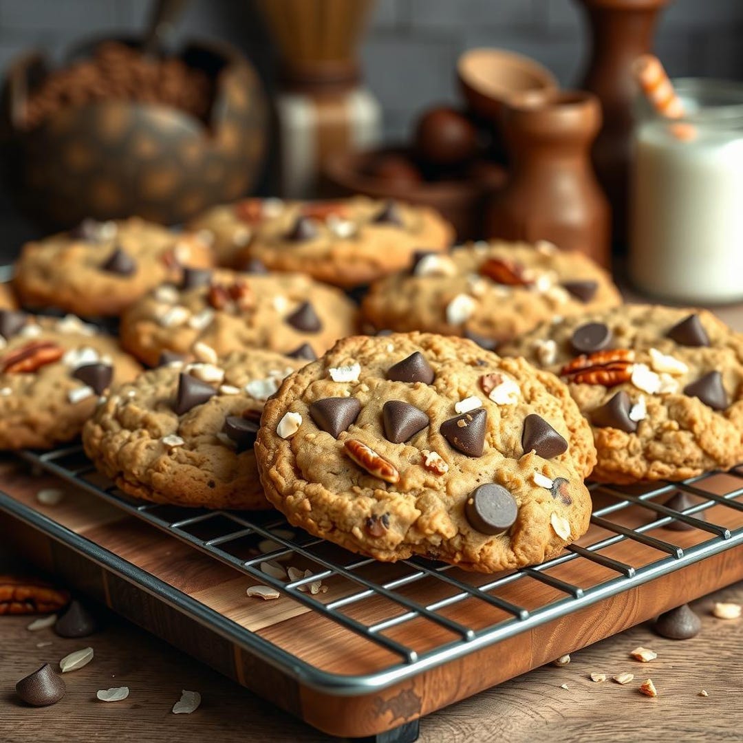 Cowboy Cookies Recipe Printable – Loaded Oatmeal Chocolate Chip Cookies ...
