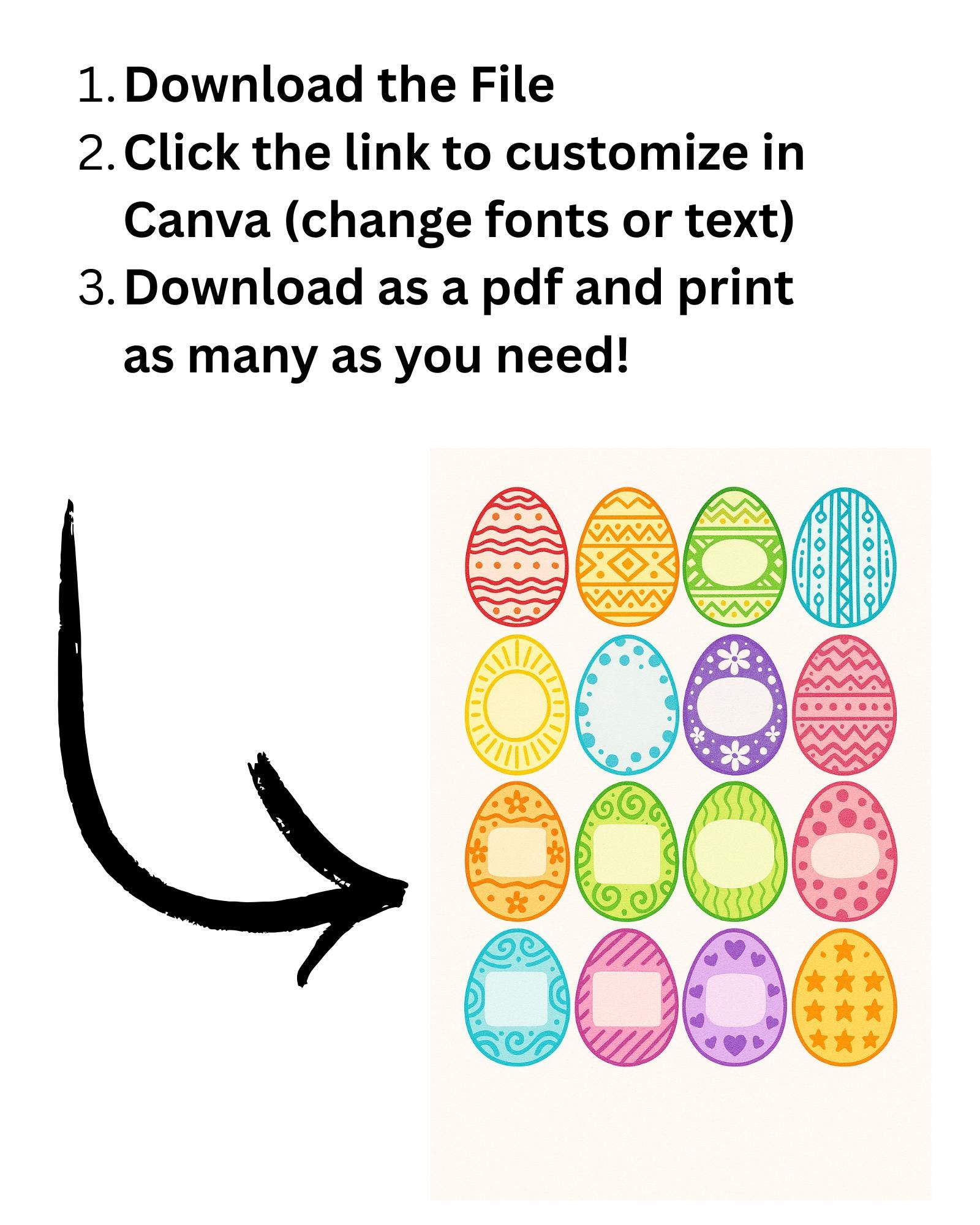 Easter Egg Reward Coupons: Printable Kids Activity (canva Template) - Etsy
