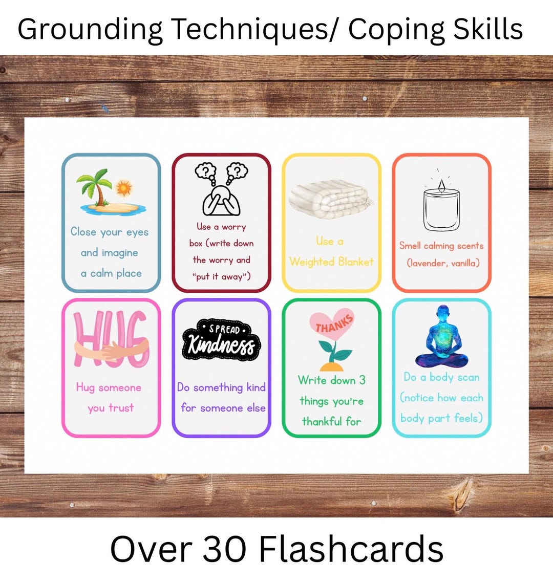 Coping Skills Flashcards for Kids: Emotional Regulation Techniques (PDF ...