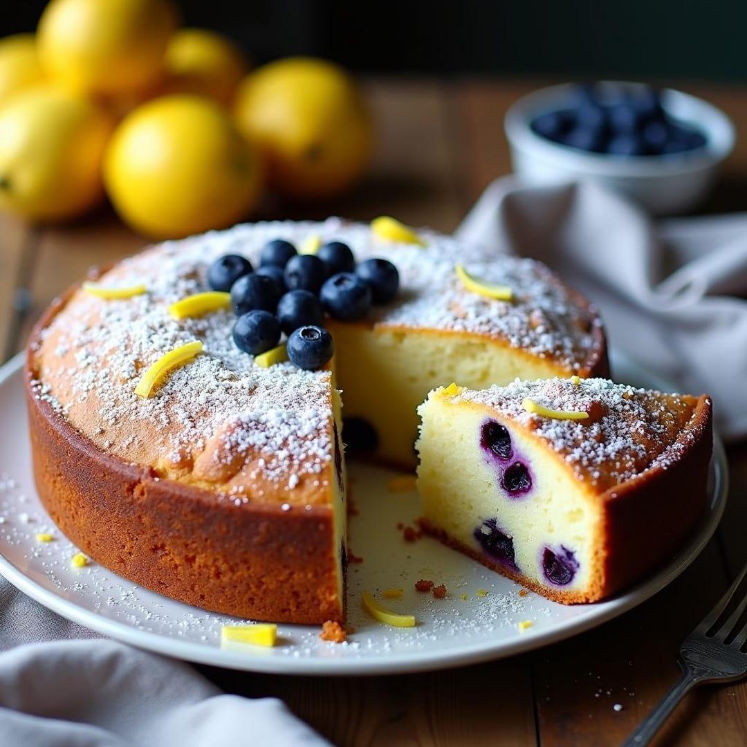 Lemon Blueberry Ricotta Cake Recipe Printable | Easy Moist Dessert ...