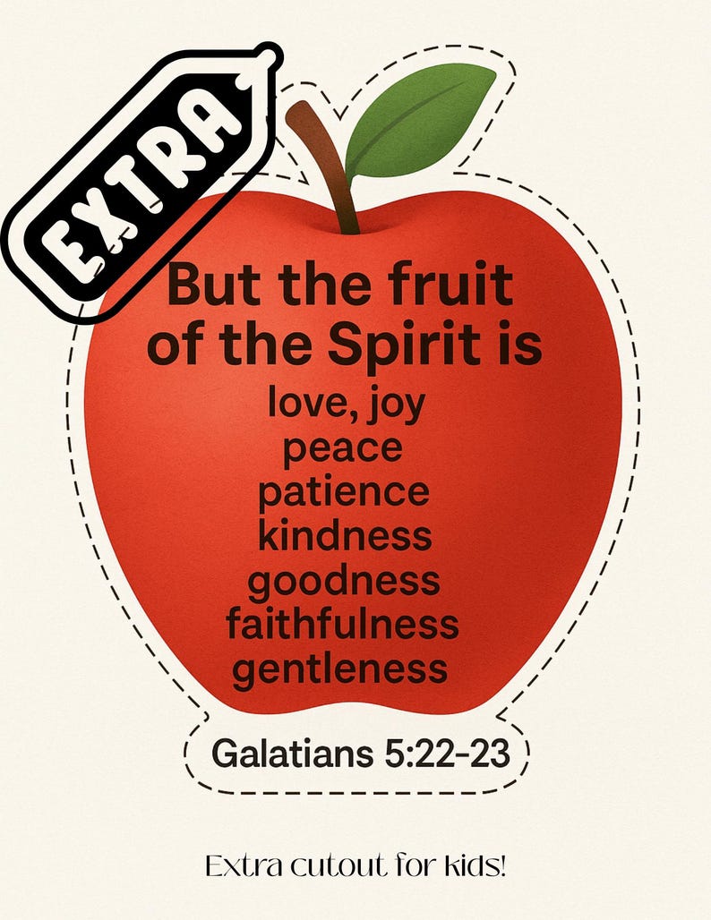 Fruit of the Spirit Coloring Page – Sunday School Printable Activity ...