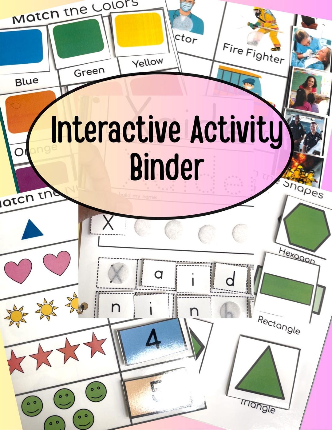 Preschool/kindergarten/special Needs Interactive Activity Binder - Etsy