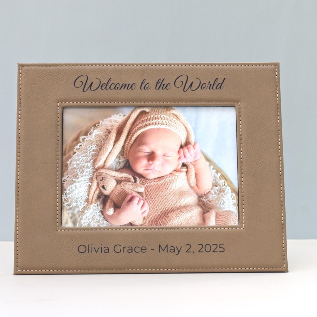 Custom Newborn Picture Frame Engraved Baby Name and Birth Date Gift ...