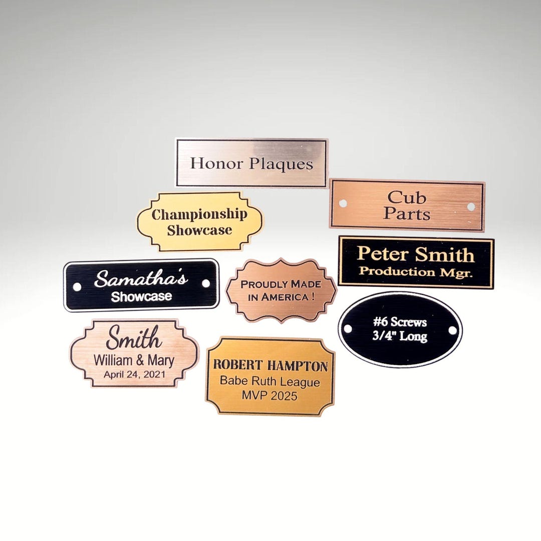 Custom Flexible Acrylic Label Adhesive or Screw Mount Plastic Nameplate ...