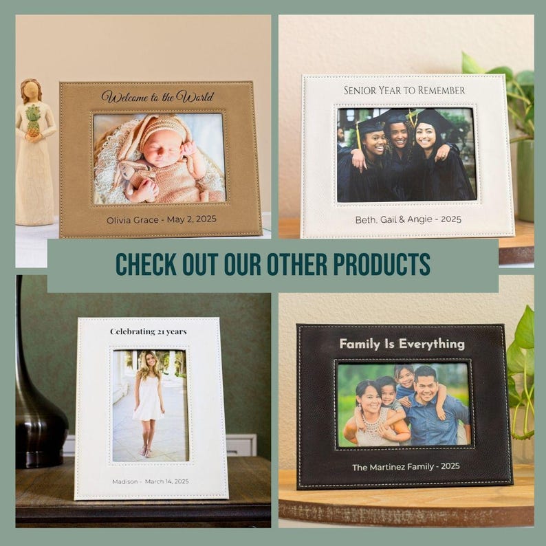 Personalized Engraved Photo Frame Gift for Birthday Graduation ...